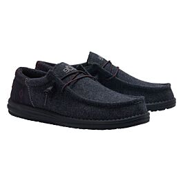HEY DUDE MEN'S BLACK AZTEC WALLY FUNK WOOL SHOE- STYLE #110414781